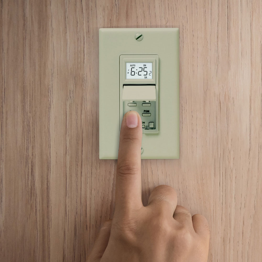 Honeywell 7 Day Programmable Light Switch Timer RPLS731B Almond